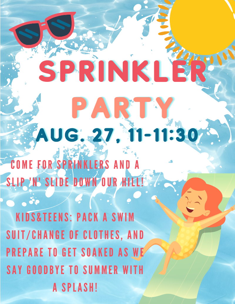 SAVE THE DATE: Sprinkler Party! | UUCM Happenings