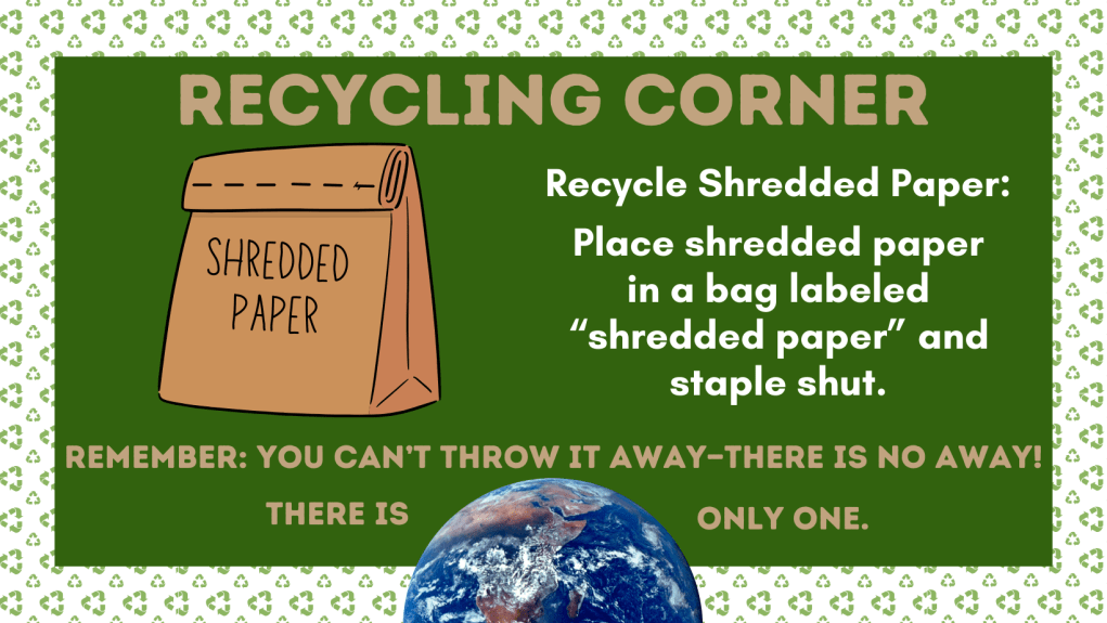 Recycling Corner: Shredded Paper | UUCM Happenings
