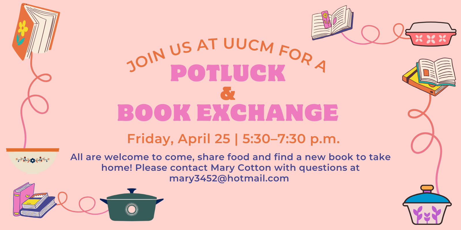 Potluck & Book Exchange! | UUCM Happenings